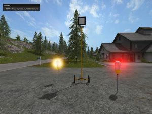 Placeable Warning Lights – FS17 mod
