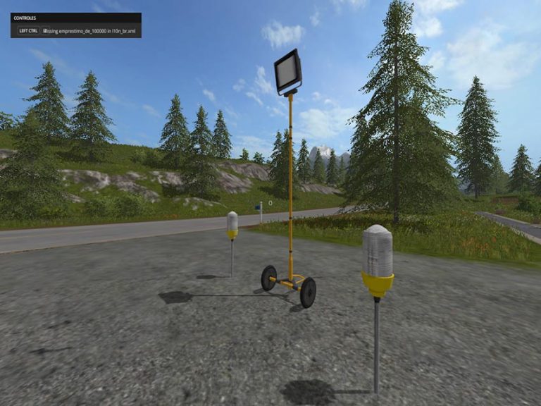 Placeable Warning Lights – FS17 mod