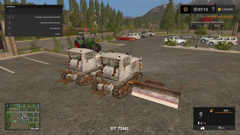 DT-75 Kazakstan and leveler V 0.5 [MP] – FS17 mod
