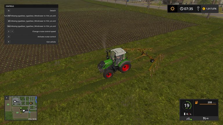 Vermeer hay rake v 1.0 – FS17 mod