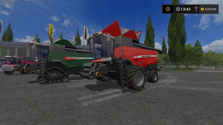 Fendt and Massey combine pack – FS17 mod