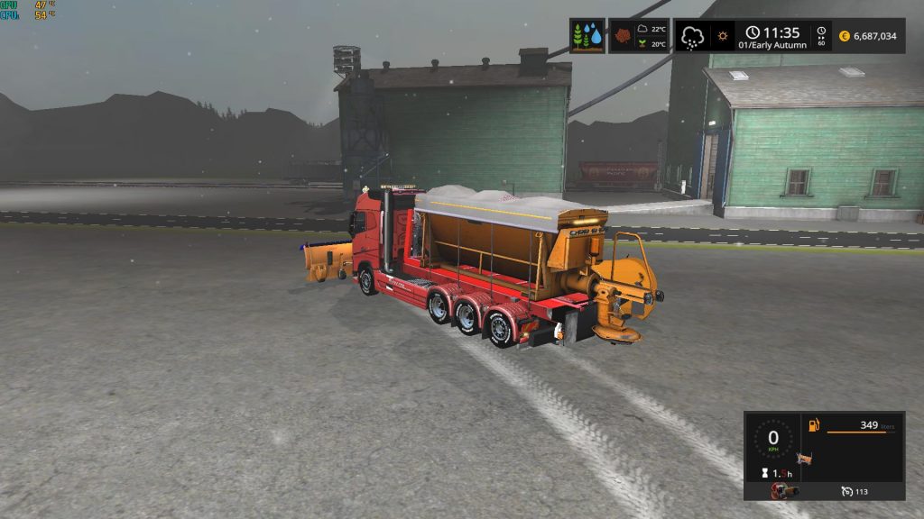 Snow Truck with snowblades and sander v 1.0 – FS17 mod